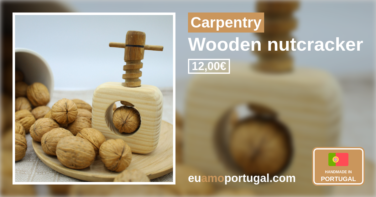 Original wooden nutcracker, handcrafted in Portugal