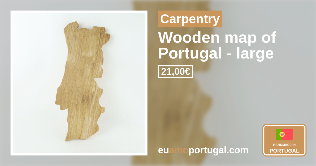 Decorative wooden map of Portugal [Handicraft product]