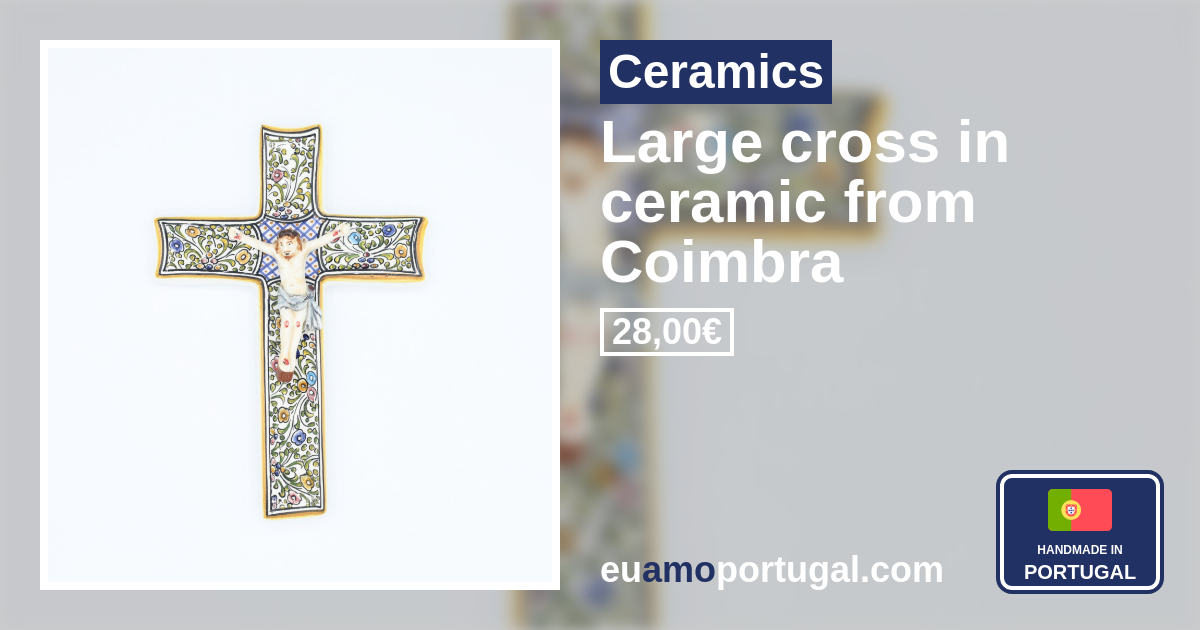 Ceramic cross with representation of Christ