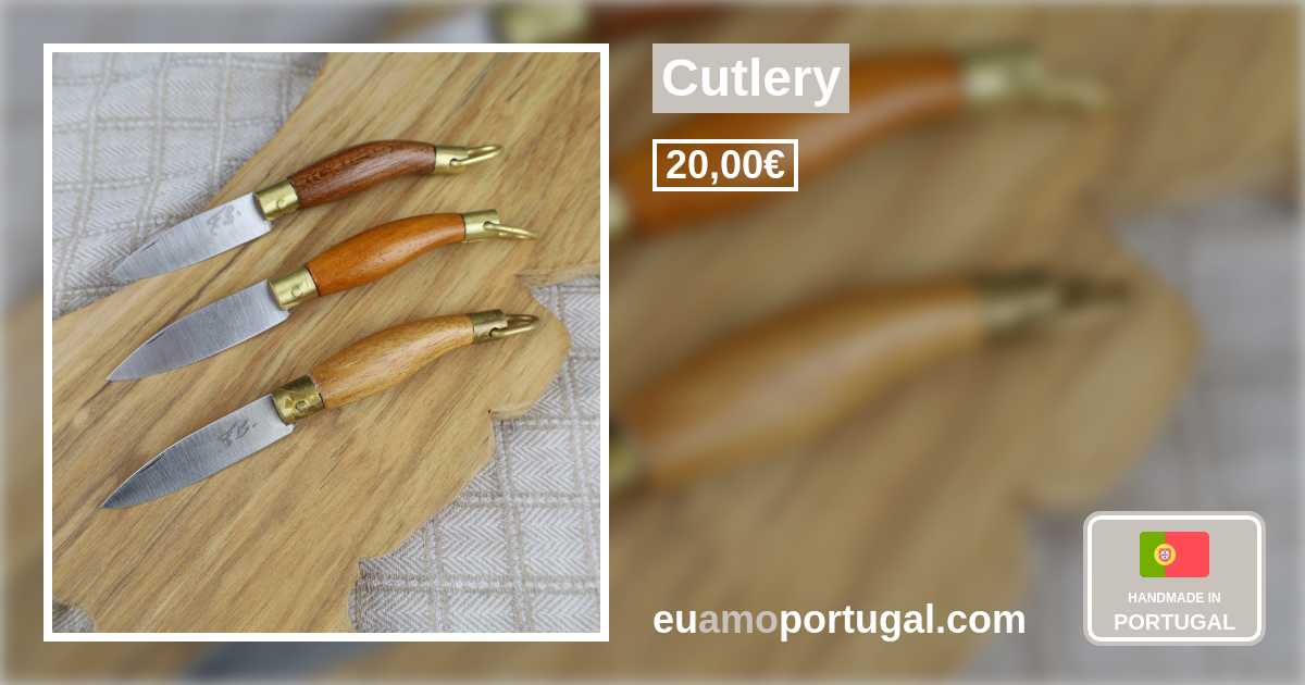 Wooden folding knife with key ring - Made in Portugal