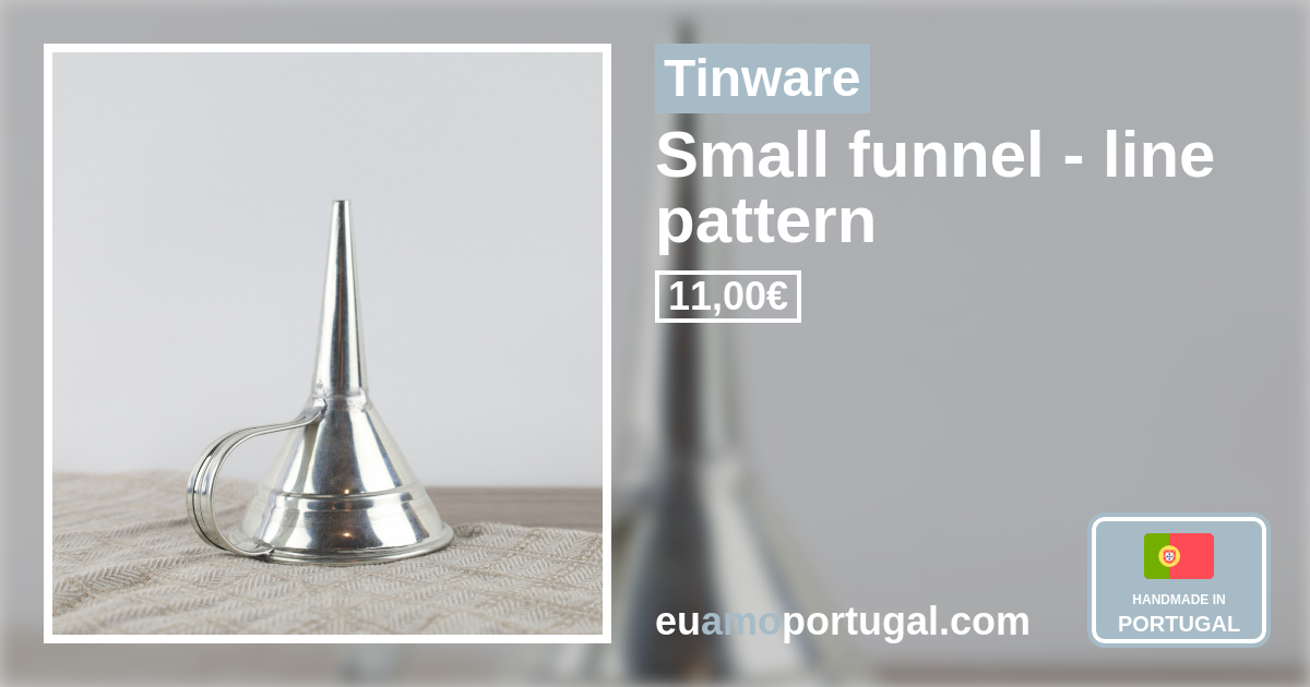 Handmade small funnel - line pattern