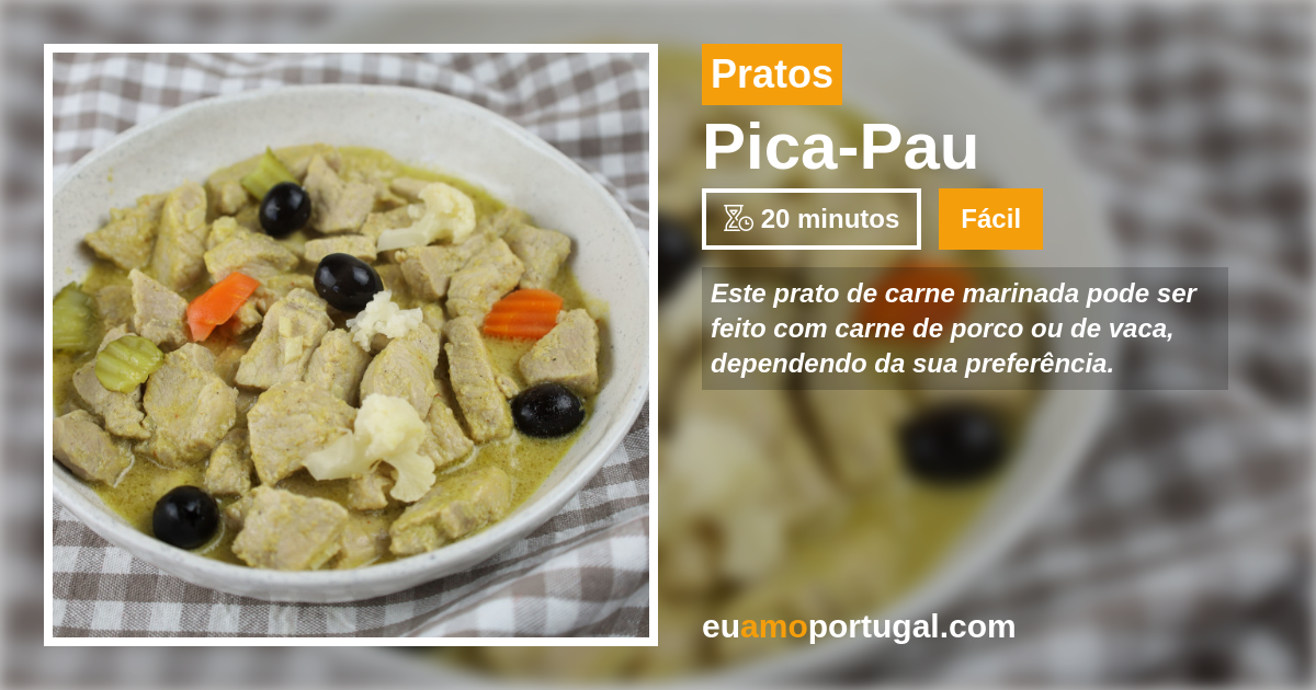 Pica-Pau - Receita tradicional - À Portuguesa - Fácil