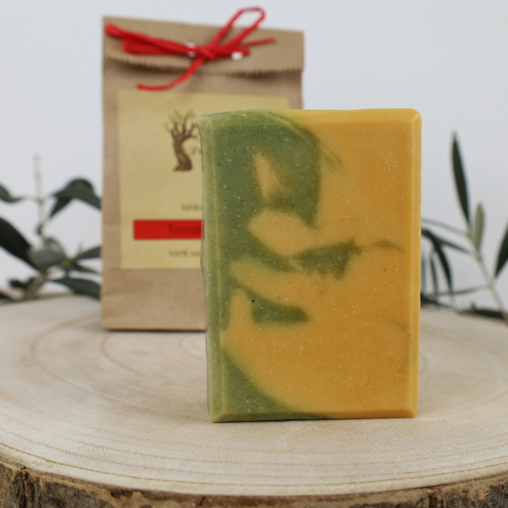 Tomato soap handmade in the north of Portugal