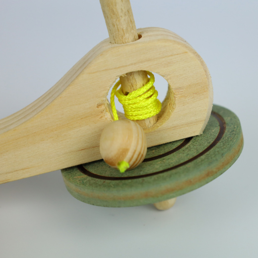 Handcrafted wood spinner, handmade in Portugal